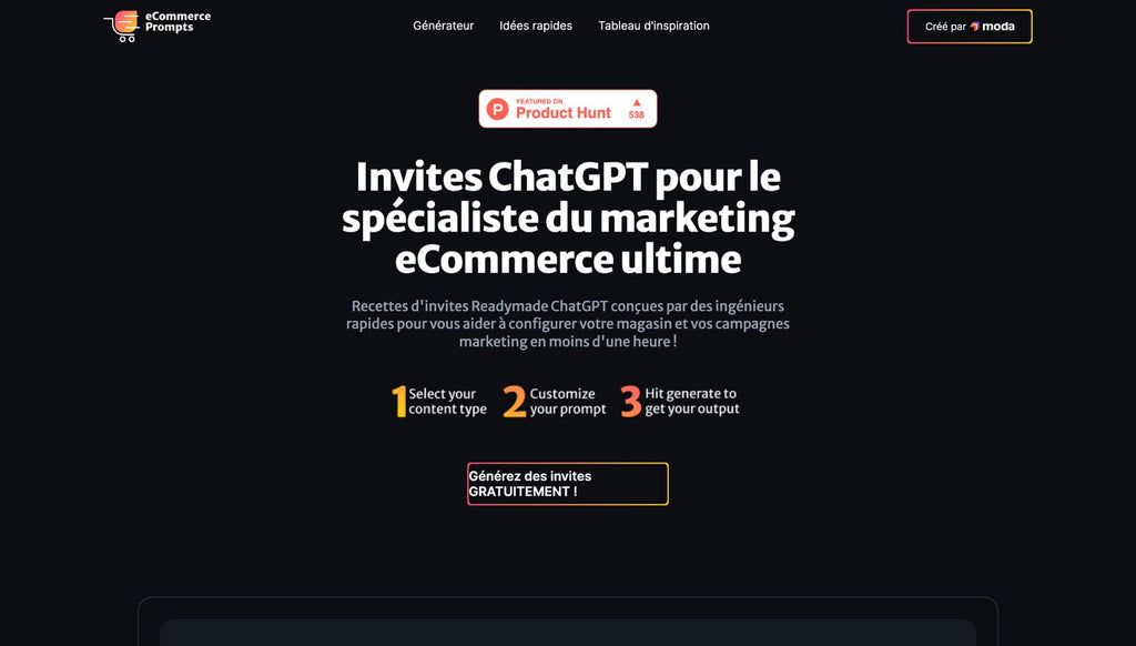 ECommerce Prompt Generator – ia.cool